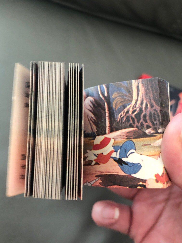vintage walt disney donald duck 2 sided flip book moving picture, 名牌 ...
