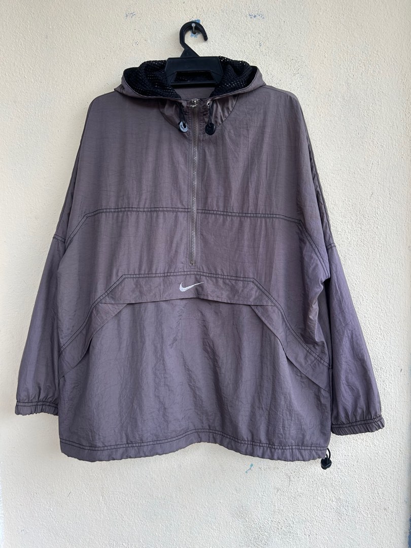 Vtg 90’s Nike Center Swoosh Half Zipper Windbreaker, Men's Fashion ...