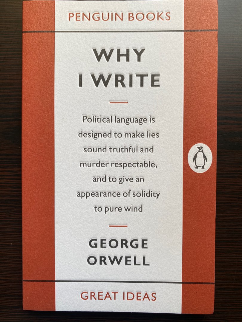 Why I Write, George Orwell, Hobbies & Toys, Books & Magazines ...
