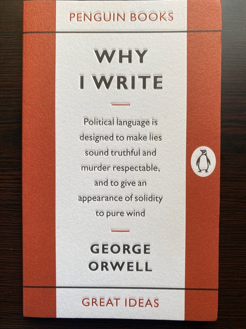 Why I Write, George Orwell, Hobbies & Toys, Books & Magazines ...