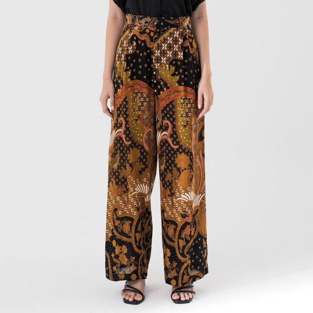 Yeomama Batik Renee Straight Cut Pants in Ember Phoenix, Women's ...