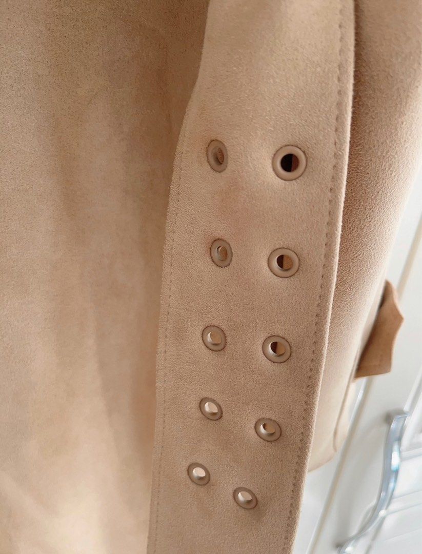 ZARA Basic Khaki Long Trench Coat with Belt, Women's Fashion, Coats ...