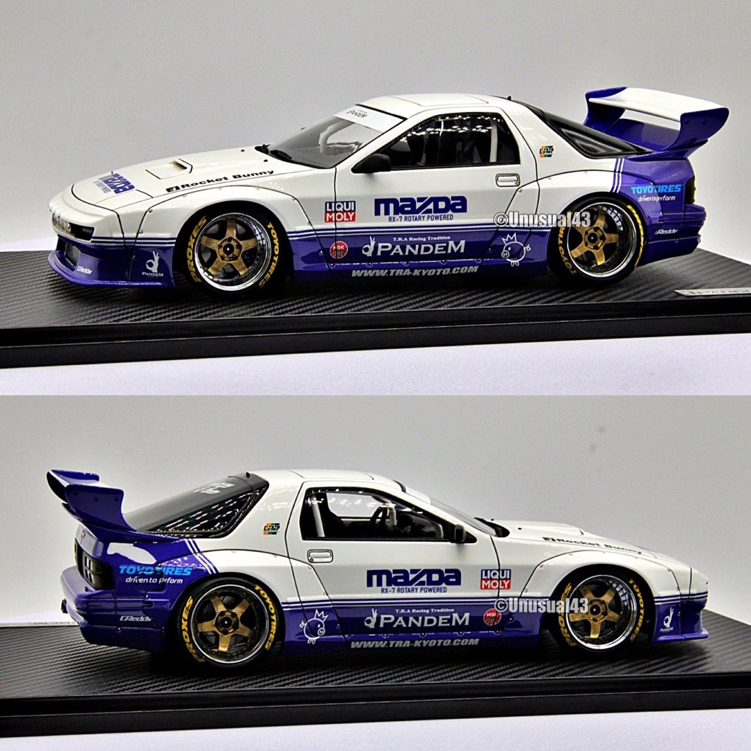 1/18 Ignition Model PANDEM Rx7 FC3S White/Purple, Hobbies & Toys, Toys & Games on Carousell