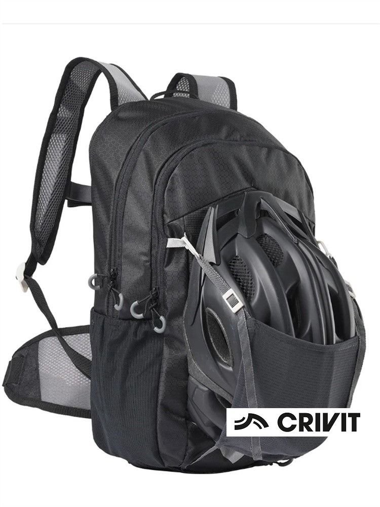 德國 CRIVIT SPORT 黑色尼龍布 配Raincover 單車 頭盔 背囊, 女裝, 手袋及銀包, 背囊 - Carousell