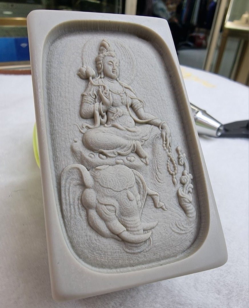 普贤菩萨 Pu Xian Buddha Natural Stone Deep Carving, Hobbies & Toys ...