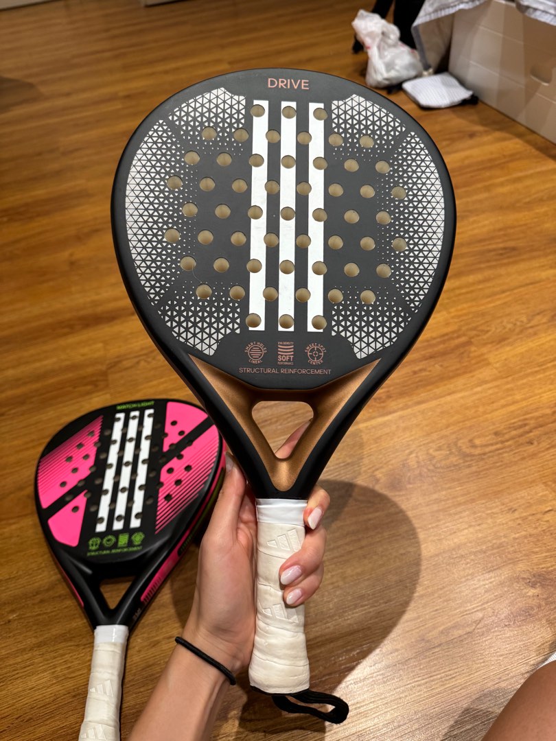 Adidas drive 3.2 bronze padel racket with 3 balls, Sports Equipment ...