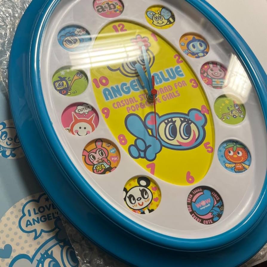 ANGEL BLUE VINTAGE Y2K WALL CLOCK ( mezzo piano daisy lovers japan ...