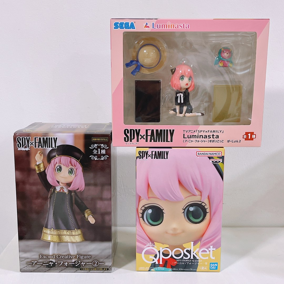 Anya Forger Spy Family Figures - Luminista Sega Gokku Version 2 - QPosket Posket Figure II B ...