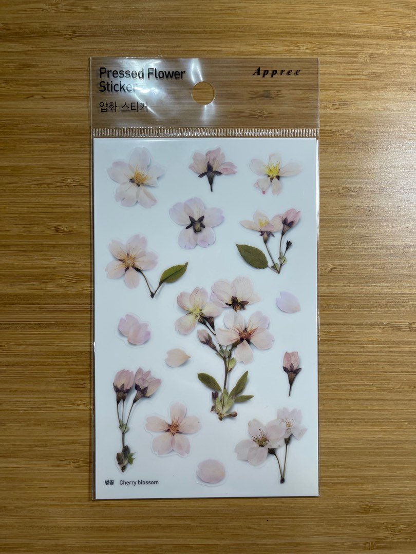 Appree Pressed Flower Sticker - Cherry Blossom (APS-022), Hobbies ...