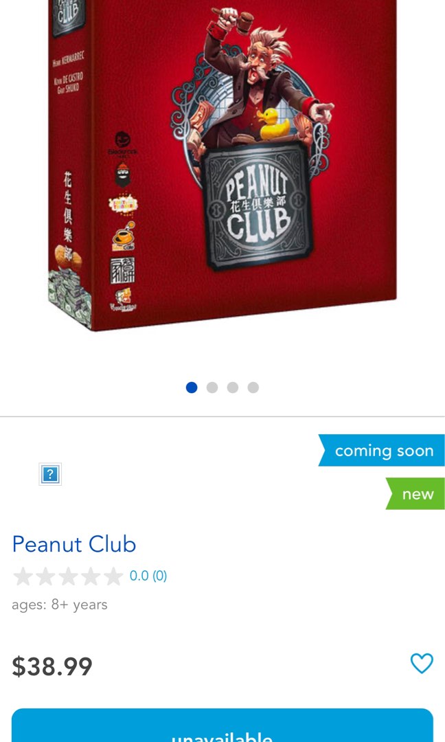 Card Game: Peanut Club, Hobbies & Toys, Toys & Games on Carousell