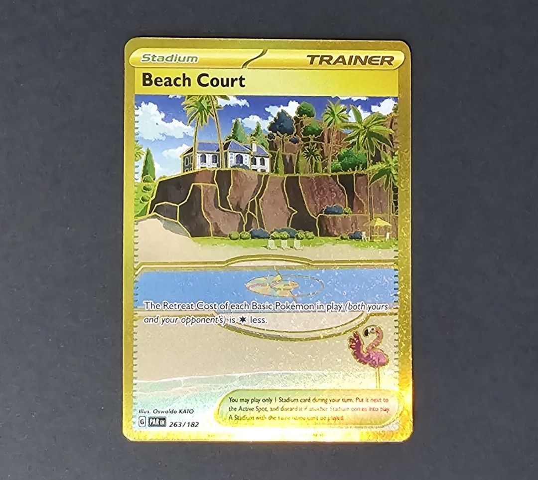 Beach Court #263/182 Gold Secret Rare - Eng ver Paradox Rift, Hobbies ...