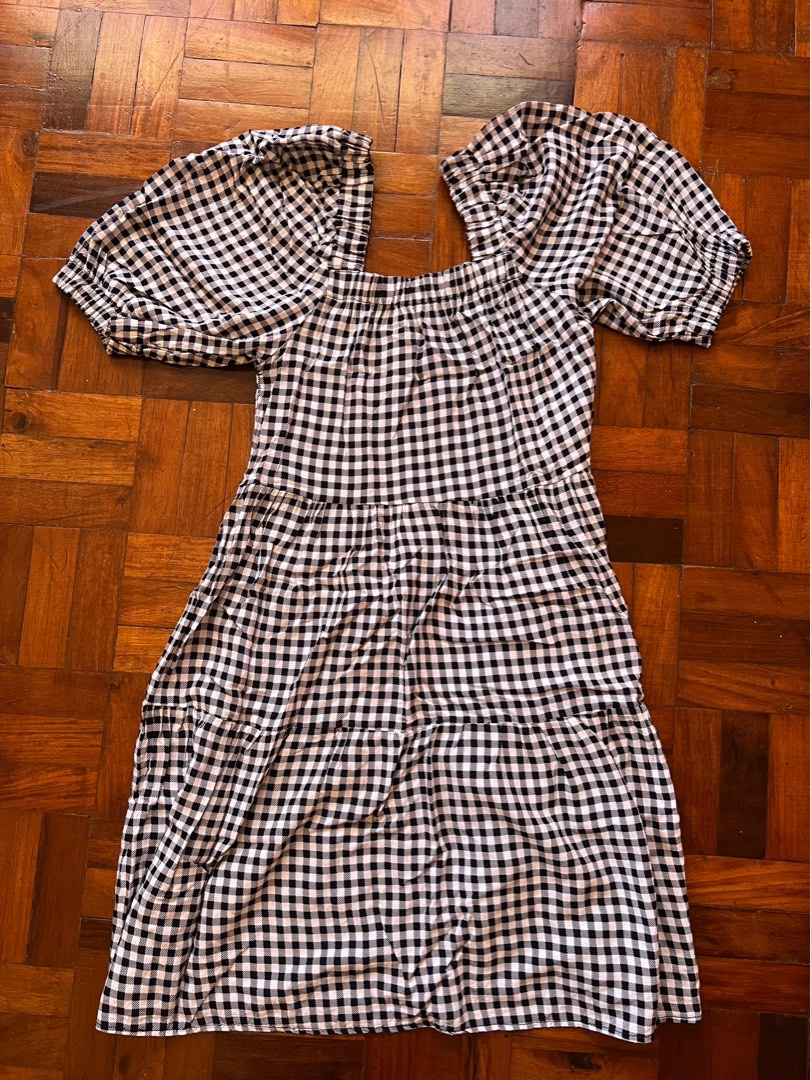 Black And White Checkered Dress, Women's Fashion, Dresses & Sets ...