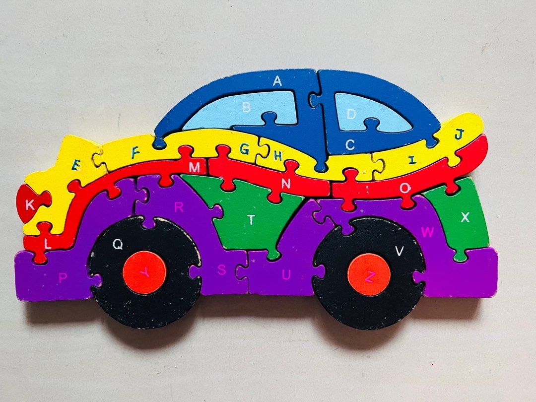 Car Wooden Puzzle, Hobbies & Toys, Toys & Games on Carousell