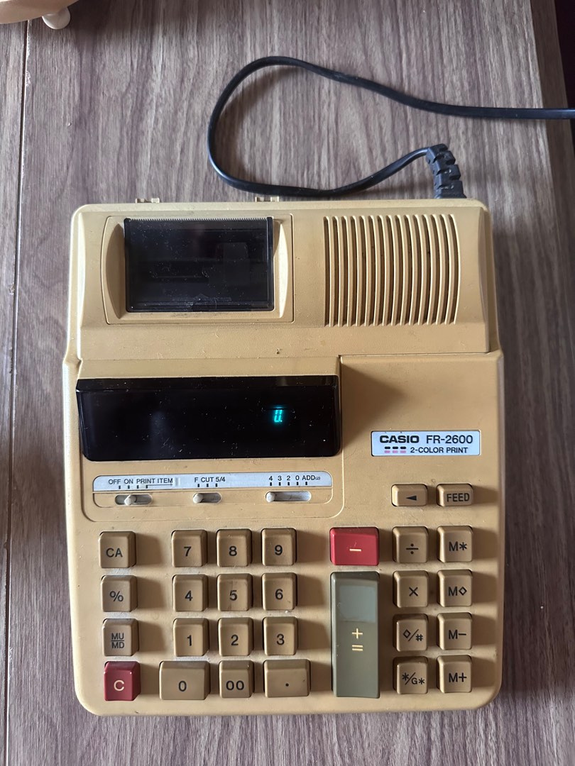 CASIO FR-2600古董計數機, 興趣及遊戲, 收藏品及紀念品, 古董收藏 - Carousell