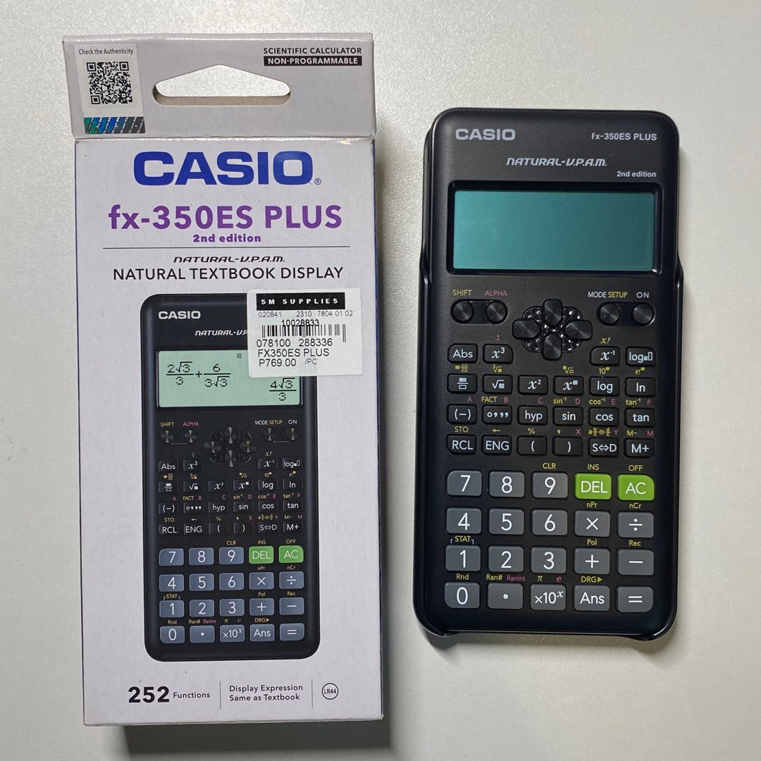 Casio FX 350ES Plus Calculator for Board Exam PRC Approved, Computers & Tech, Office & Business ...