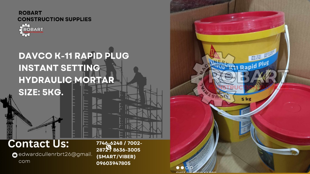 Davco K-11 Rapid Plug Instant Setting Hydraulic Mortar, Commercial ...