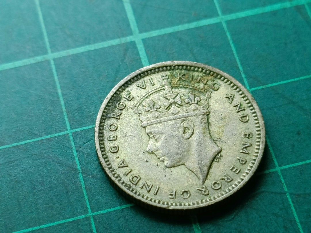 Duit Syiling Malaya Silver lama. #3 MALAYA 10 CENTS KING GEORGE VI ...
