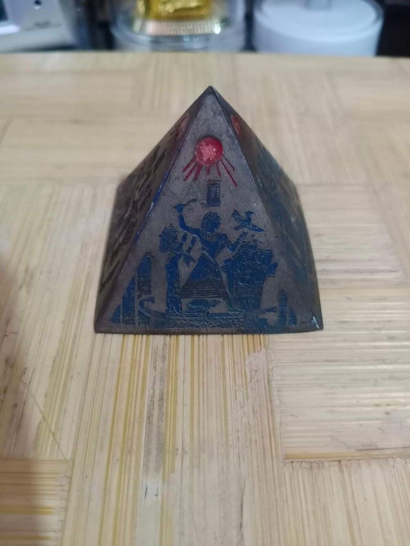 Egyptian Pyramid paperweight depicting ceremonial rituals, Hobbies ...