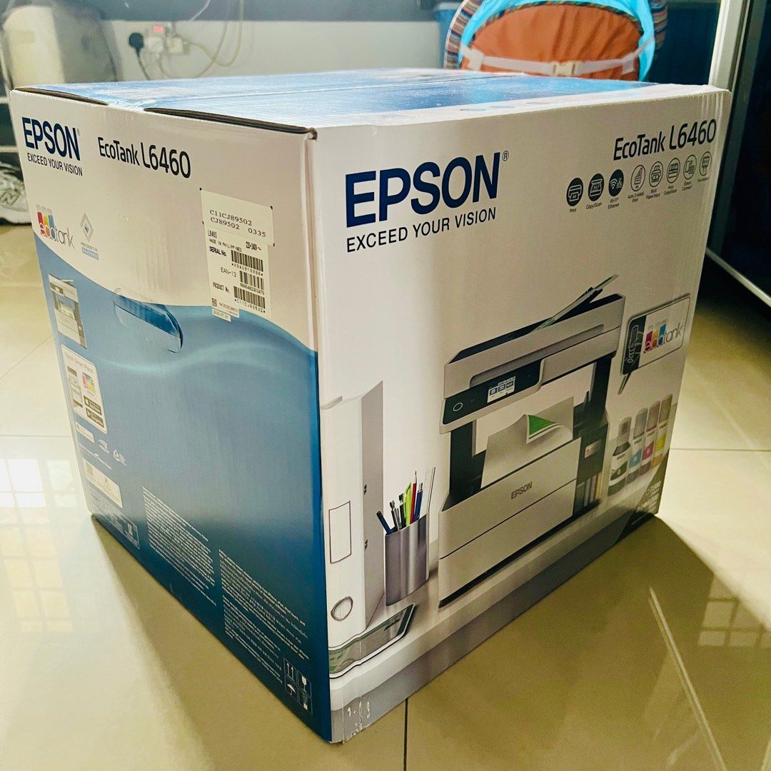 Epson EcoTank L6460 A4 Ink Tank Printer (Free Maintenance Box) and ...