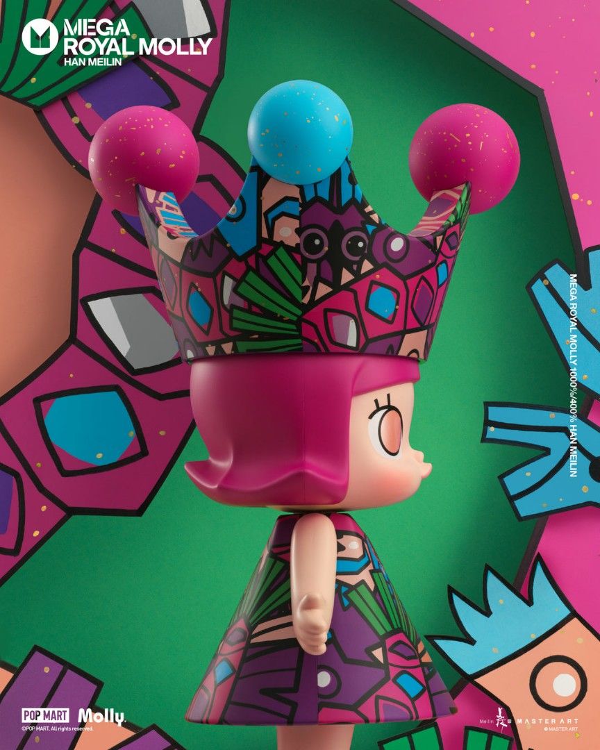 [EXCLUSIVE! POPMART] POPMART MEGA ROYAL MOLLY 400% AND 1000% HAN MEILIN EXCLUSIVE COLLECTOR'S ...