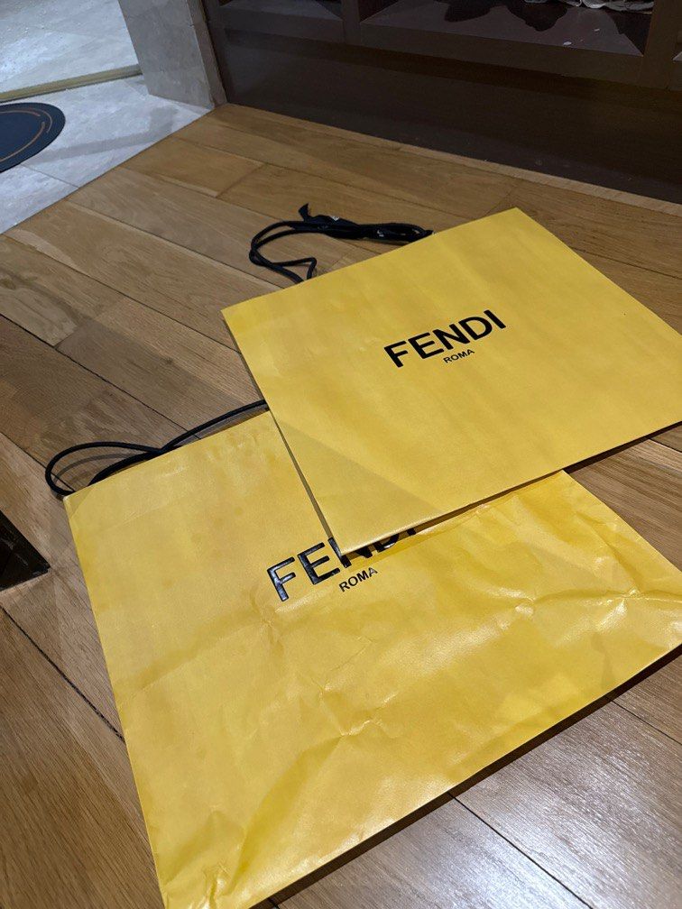 Fendi big size paper bag, Luxury, Accessories on Carousell