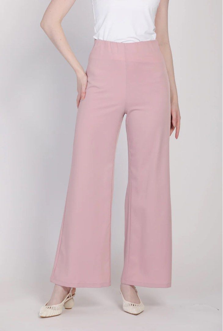 Ferra rose pallazo, Women's Fashion, Bottoms, Other Bottoms on Carousell