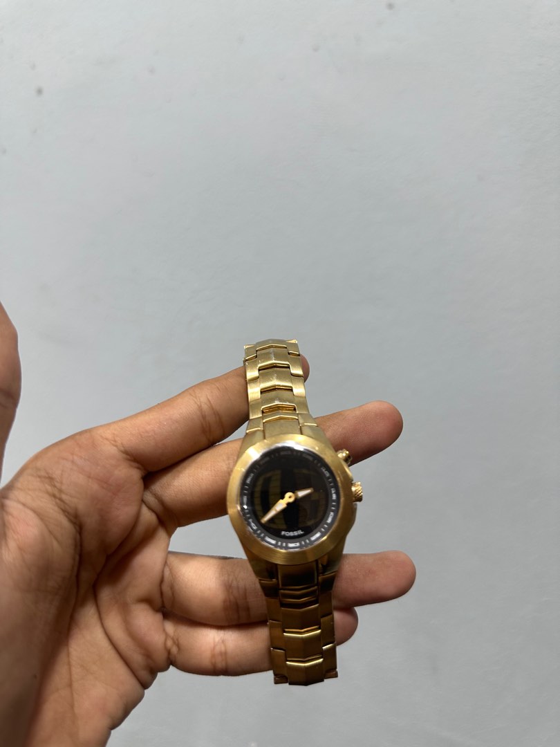 fossil big tic gold, Women's Fashion, Watches & Accessories, Watches on ...