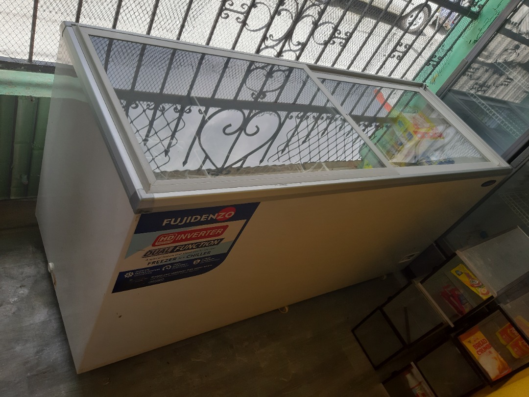 Fujidenzo Inverter Glass Top Freezer IFD-22GDF2, TV & Home Appliances ...