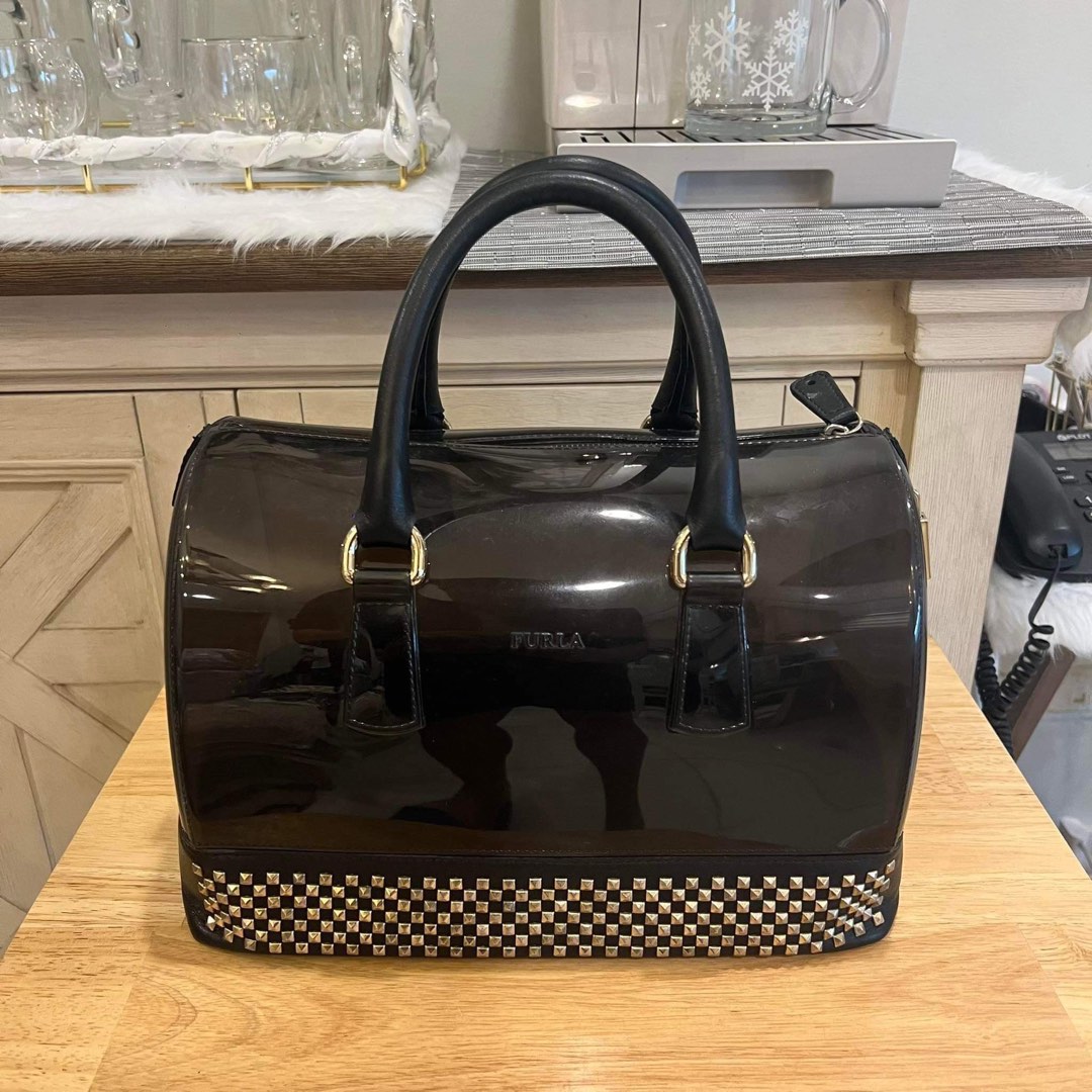 Furla Jelly Bag Black, Luxury, Bags & Wallets on Carousell