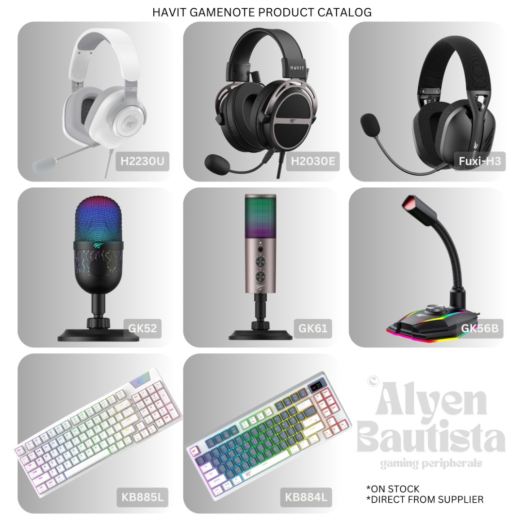 Gaming Peripherals (headset, microphone, keyboard, monitor, mouse ...