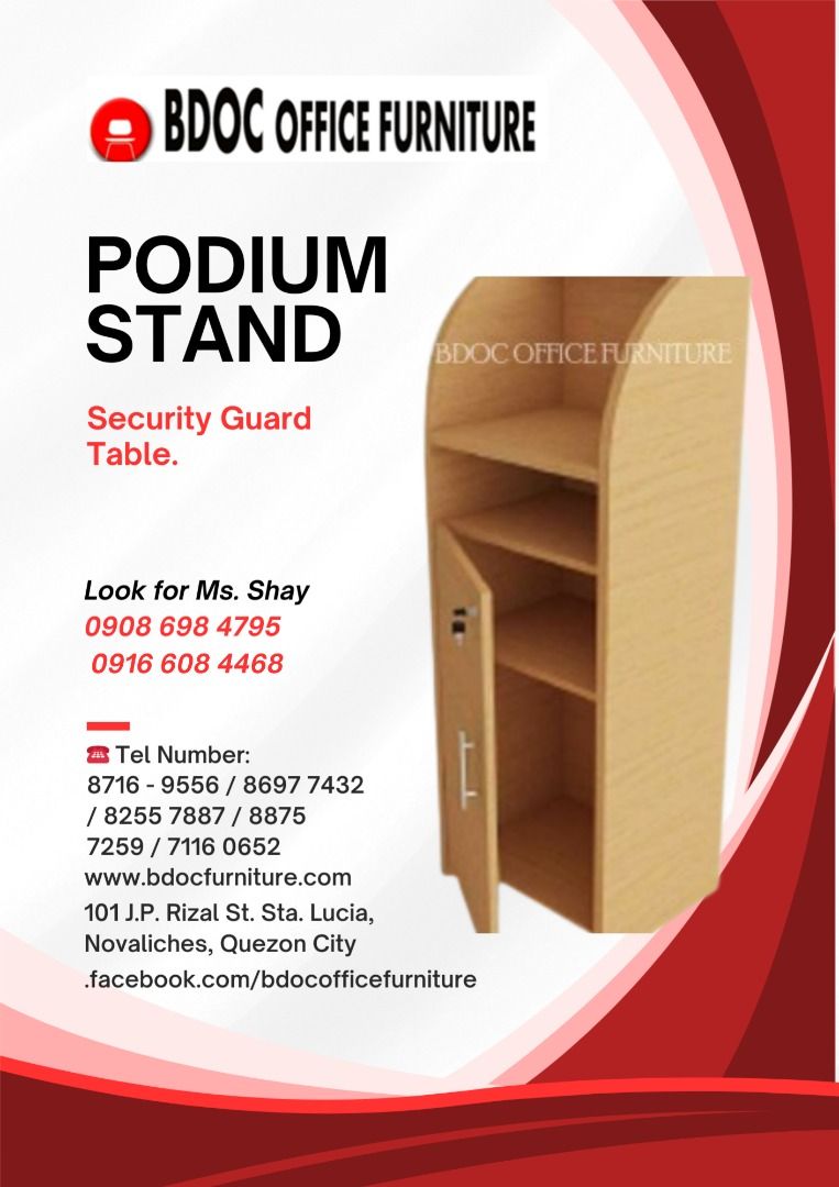 Guard's Podium / Front Desk / School Chair / Steel Rack / Steel Cabinet ...