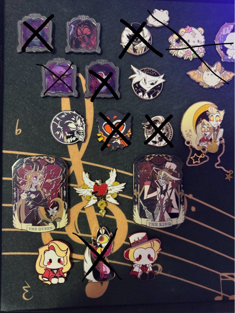 Hazbin Hotel and Helluva Boss Enamel Pins, Hobbies & Toys, Memorabilia & Collectibles, J-pop on ...
