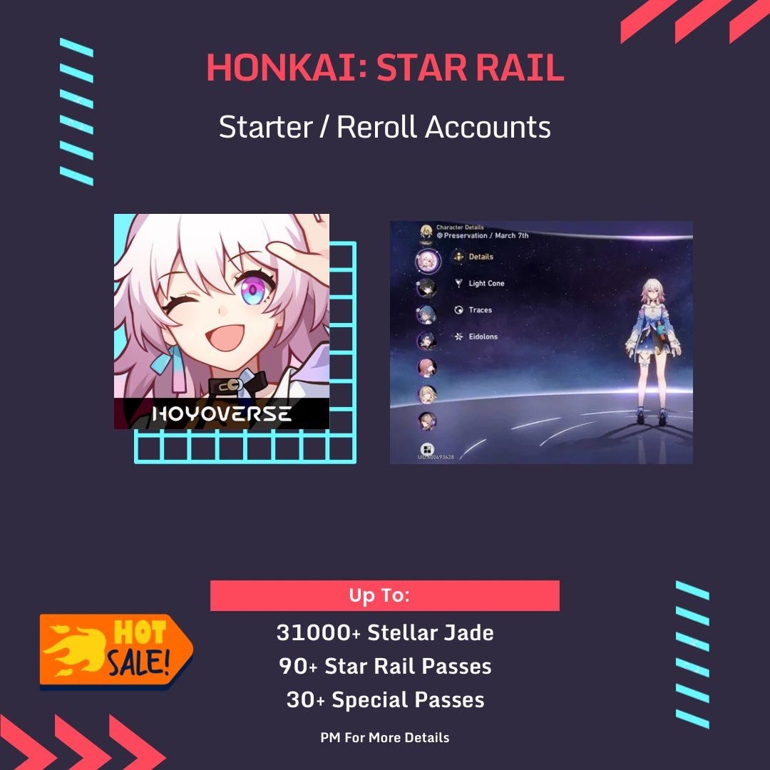 Honkai : Star Rail Starter / Reroll Accounts, Video Gaming, Video Games, Others on Carousell