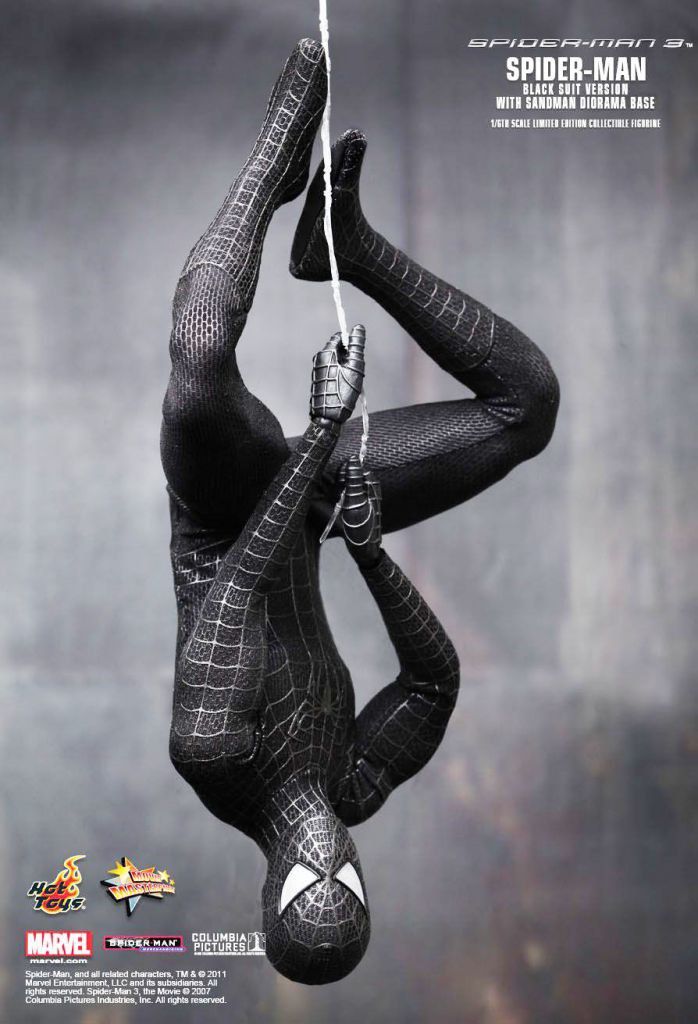 Hot Toys 1/6 MMS 165 Spider-Man 3 Spider-Man (Black Suit Version) With ...