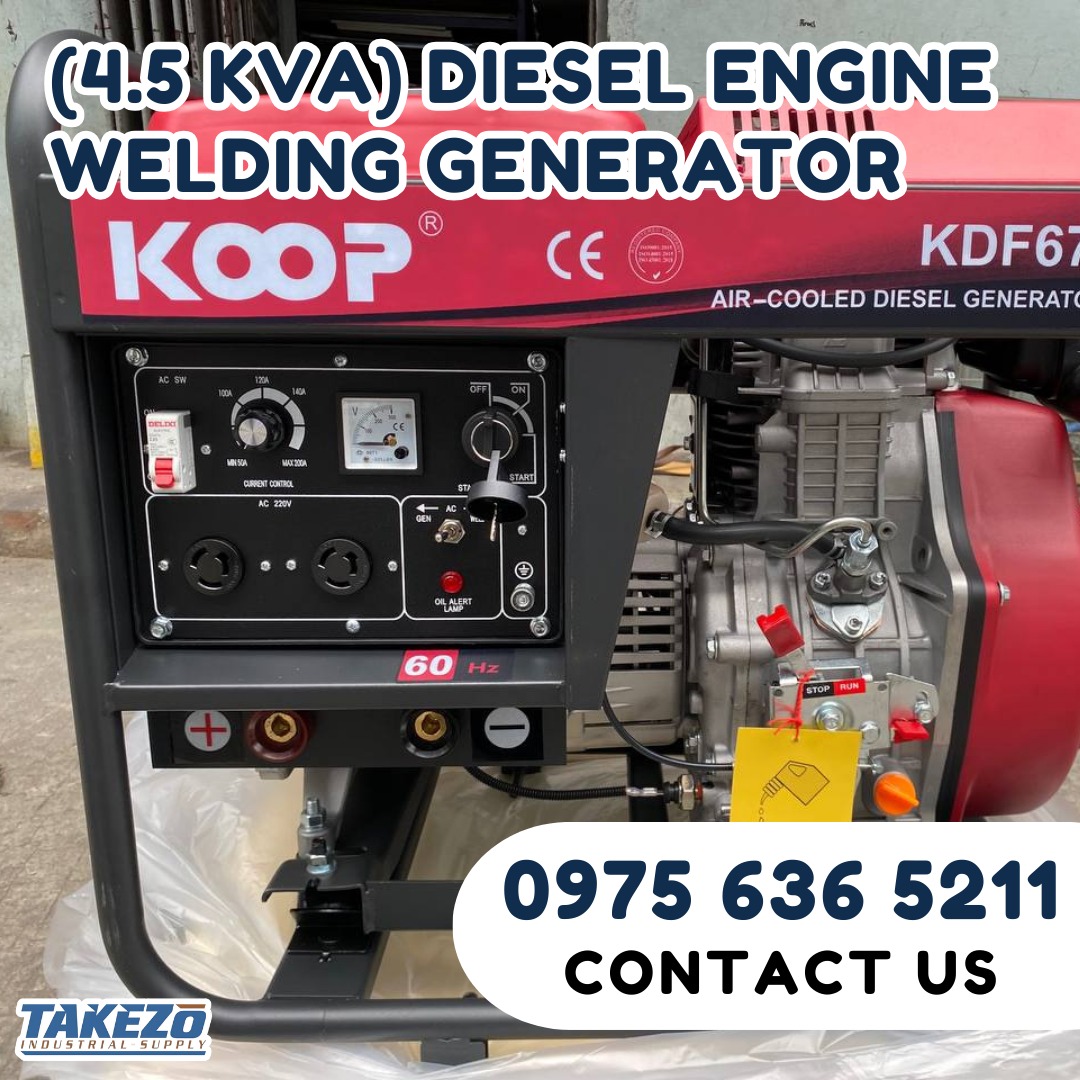 KOOP DIESEL ENGINE WELDING GENERATOR (4.5KVA), Commercial & Industrial ...