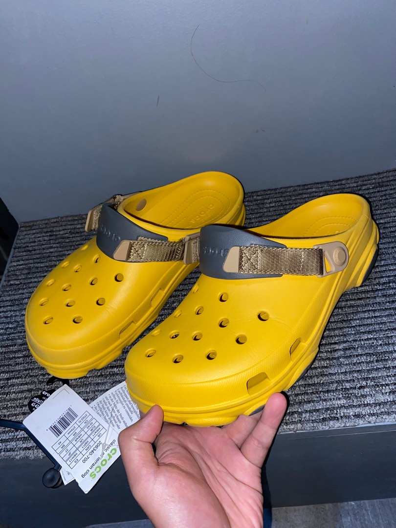 LEGIT Size M9 Crocs All Terrain Canary Yellow, Men's Fashion, Footwear ...