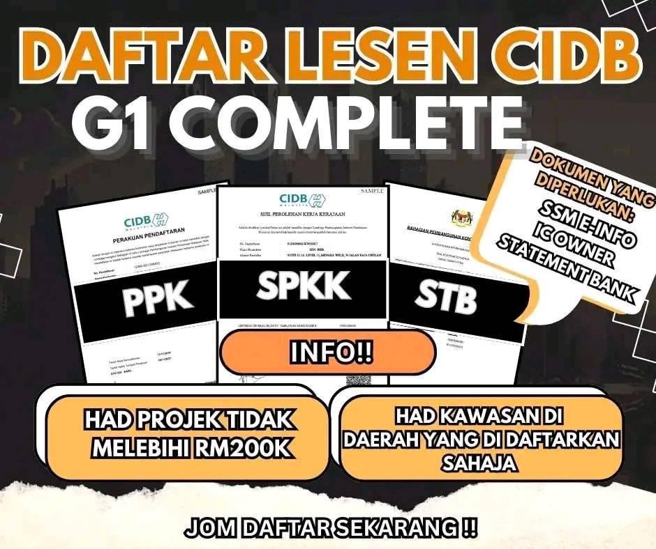Lesen cidb g1 complete, Announcements on Carousell