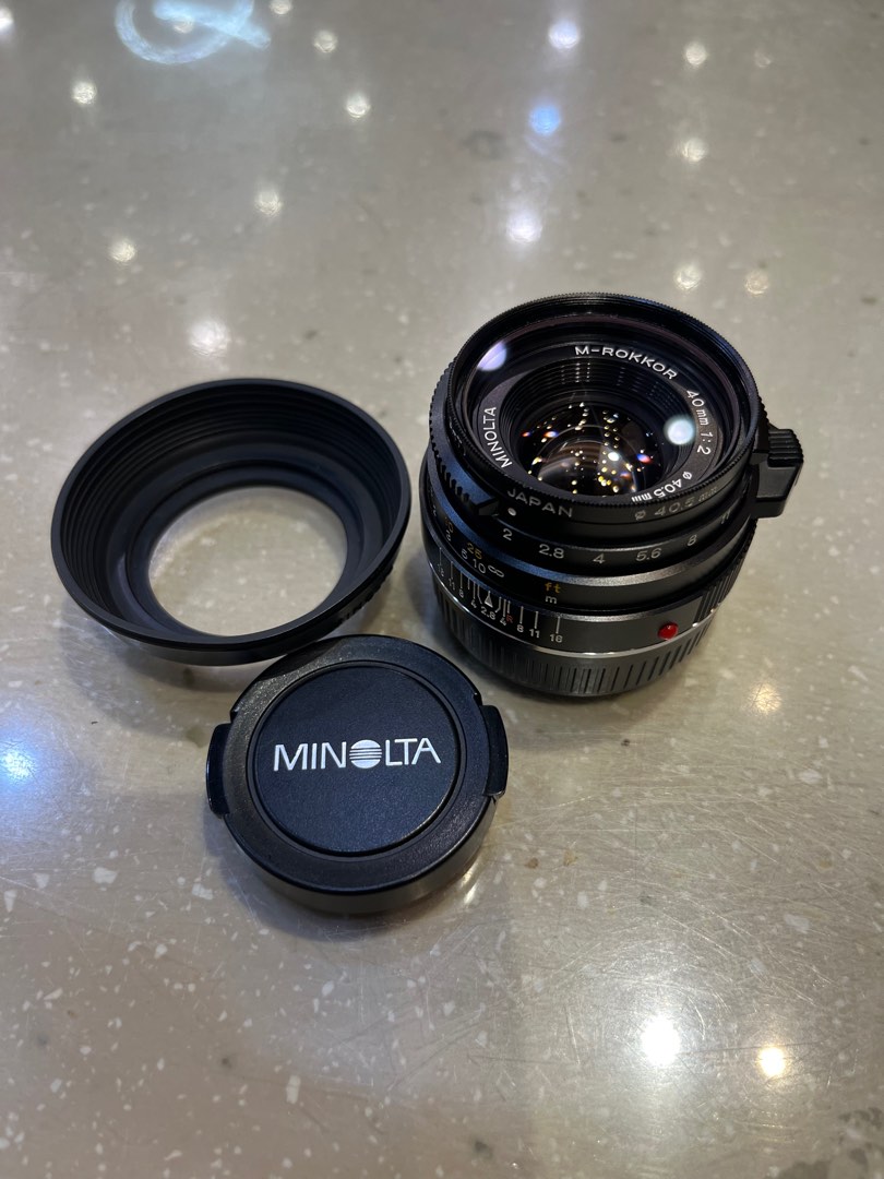 Minolta M Rokkor 40mm F2 Leica m mount, 攝影器材, 鏡頭及裝備 - Carousell