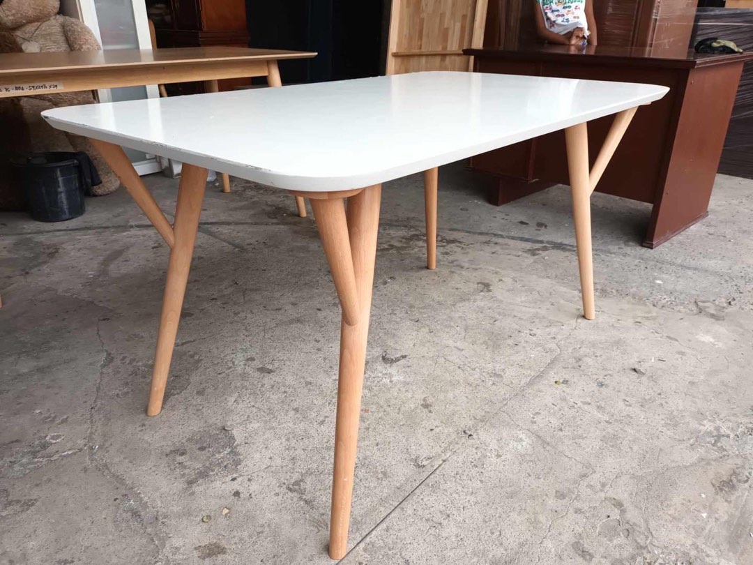 Modern Y-shape Legs Dining Table, Furniture & Home Living, Furniture ...