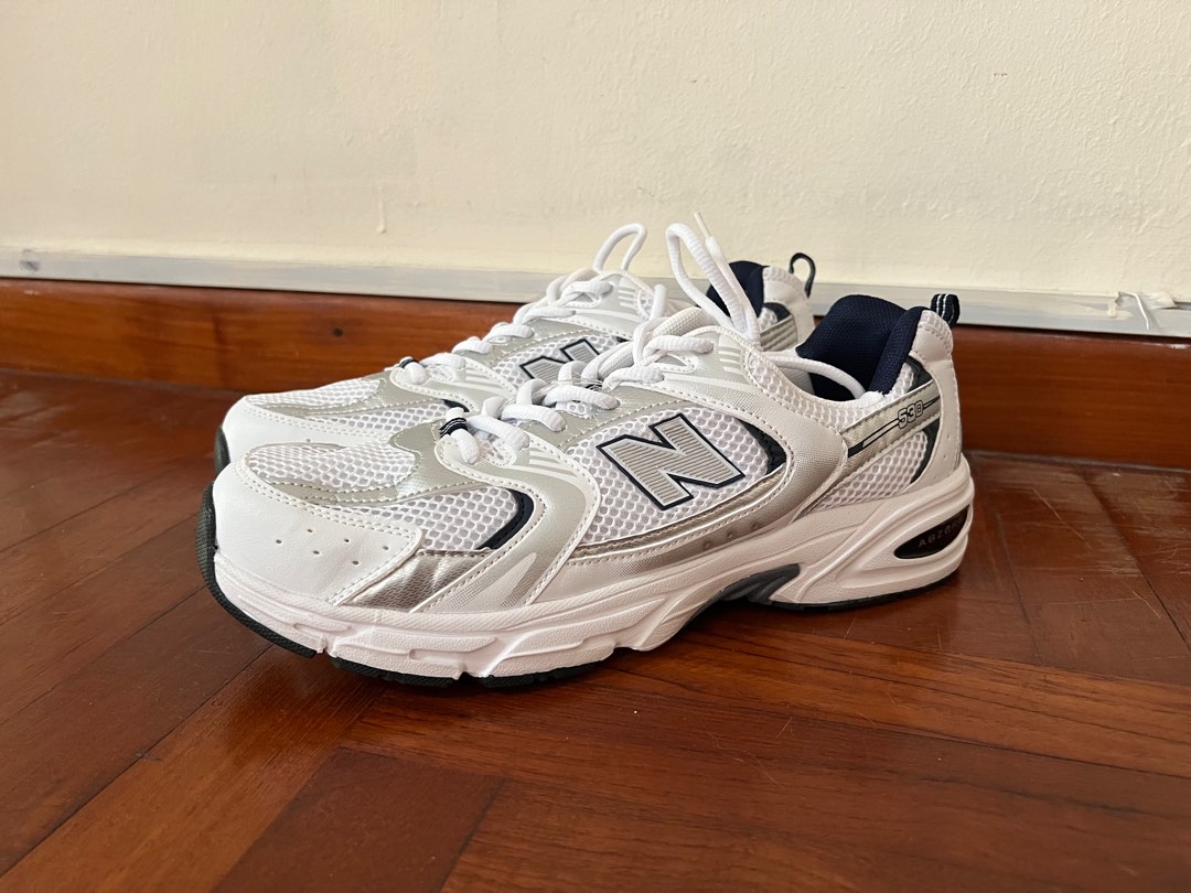 New Balance 530 (White with Natural Indigo) Unisex, Women's Fashion ...