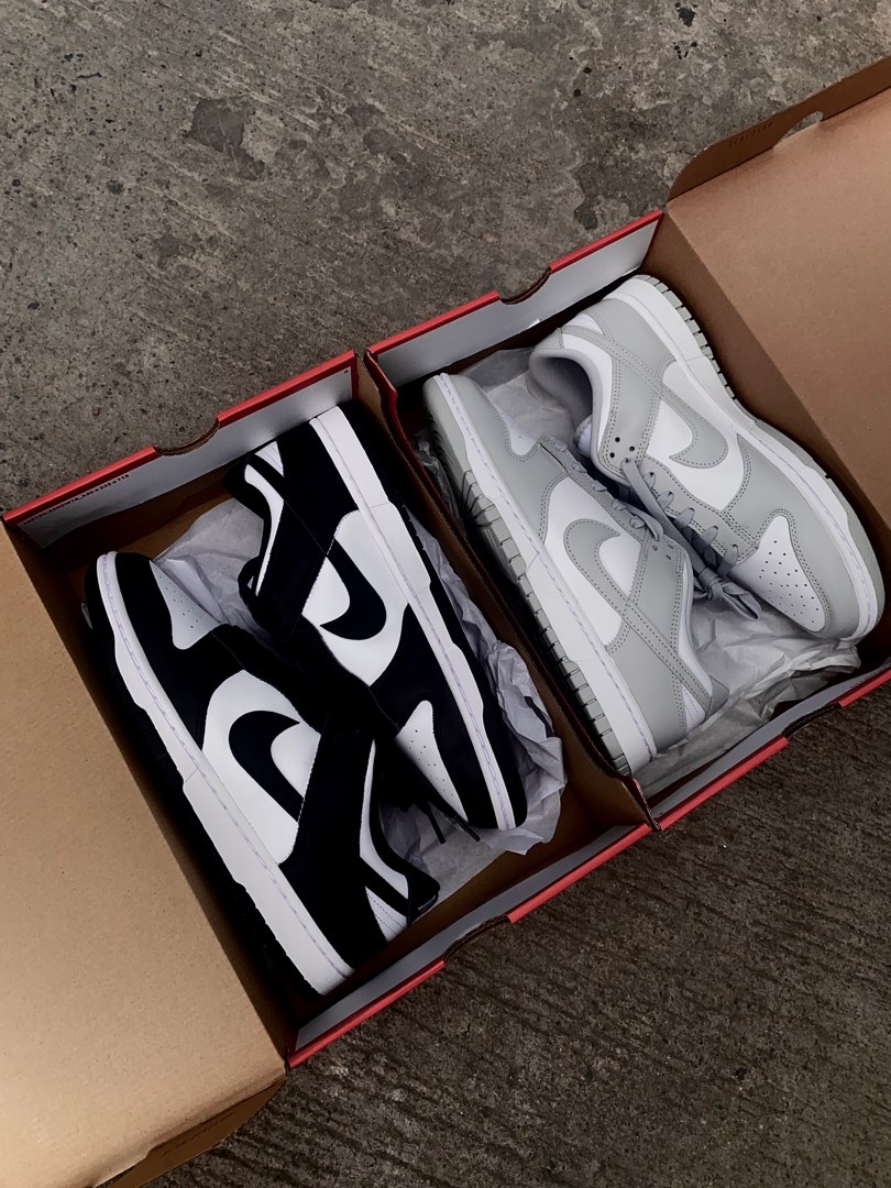 NIKE DUNK LOW (PANDA) & (GREY FOG), Men's Fashion, Footwear, Sneakers ...