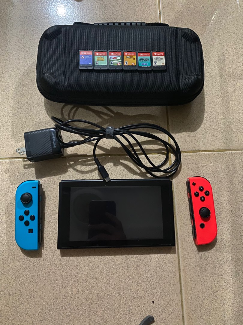 Nintendo Switch V2 (Blue/Red), Video Gaming, Video Game Consoles ...