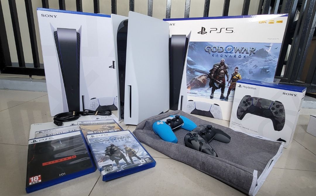 Playstation 5 (God Of War - Ragnarok BUNDLE), Video Gaming, Video Game ...