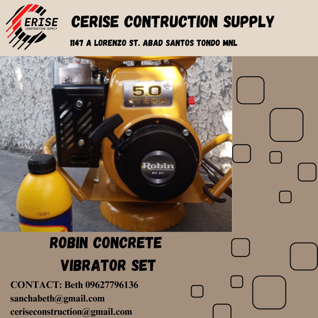 Robin Concrete Vibrator Set, Commercial & Industrial, Construction Tools & Equipment on Carousell