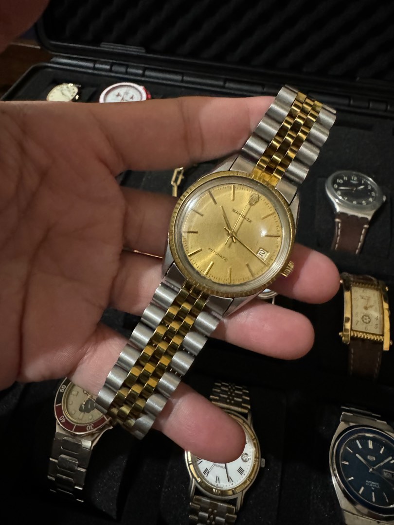 Sandoz Gold Dial President Vintage Watch, Luxury, Watches on Carousell
