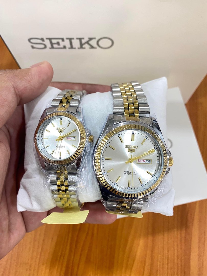 Seiko Two Tone Couple Watch, Women's Fashion, Watches & Accessories ...