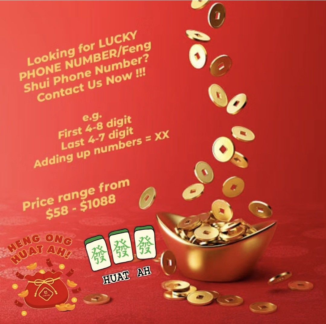 Selling Golden Number / Lucky Numbers / Fengshui Numbers / Auspicious ...