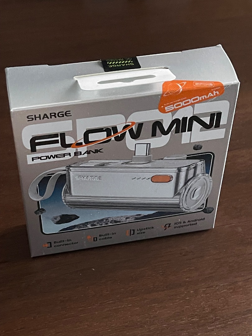 Sharge Flow Mini - Stylish, Cable Free, Light & Pocketable Battery for ...