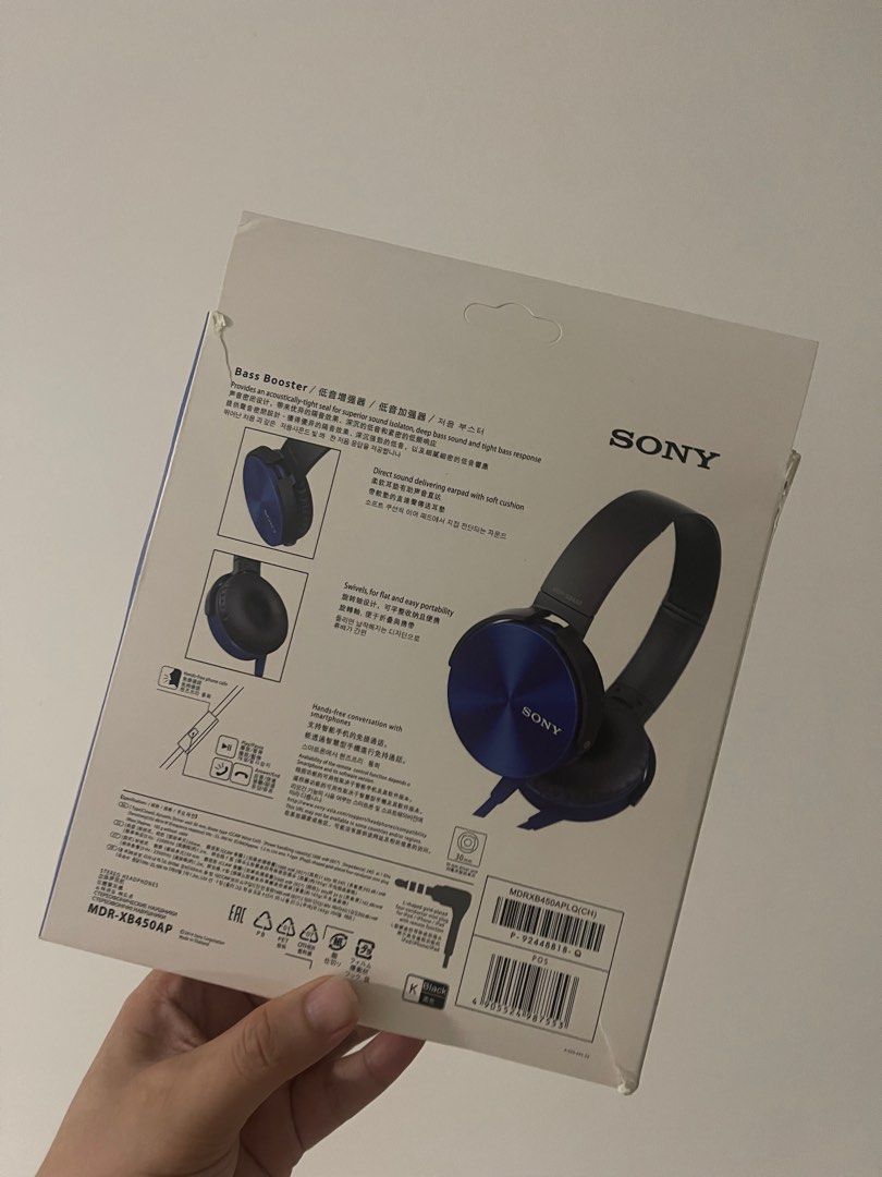 Sony headphone MDR-XB450-AP, Audio, Headphones & Headsets on Carousell