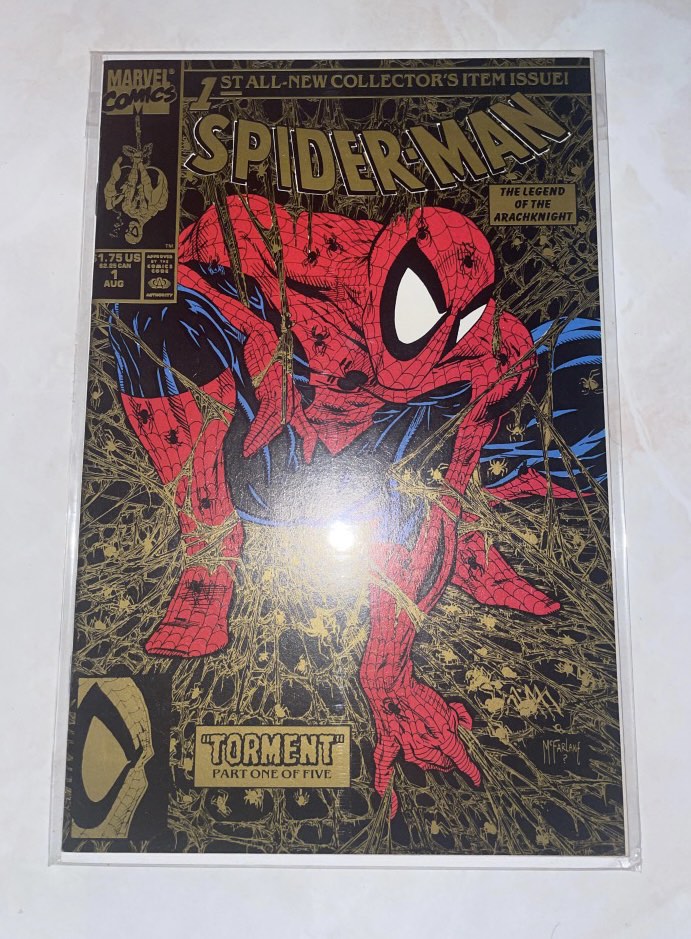 Spider-man #1 Torment Todd Mcfarlane (1990) Gold edition, Hobbies & Toys, Books & Magazines ...